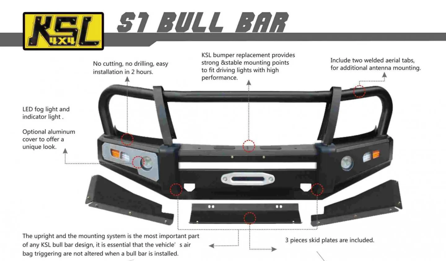 S1 BULL BAR ALL TYPE CAR | BULL BAR | BULLBAR 4X4